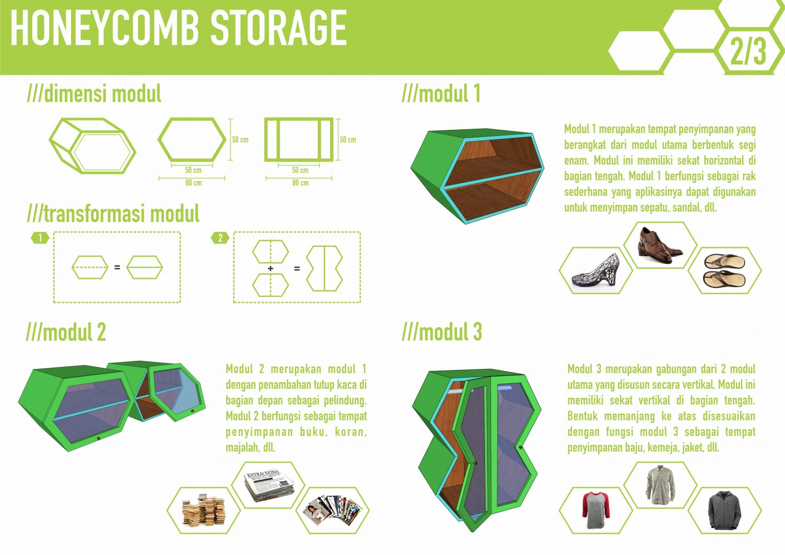Honeycomb Storage - Hikmatyar Aziz Architects