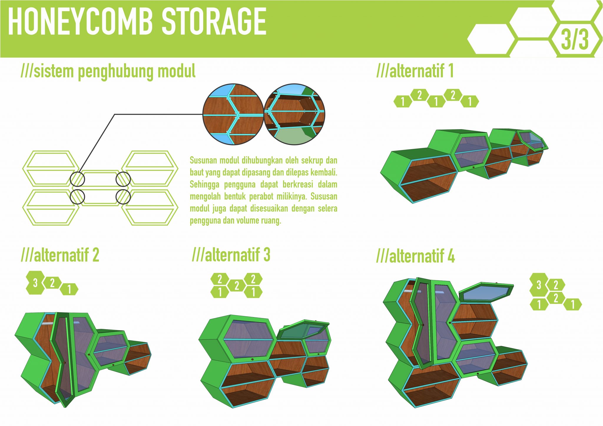 Honeycomb Storage - Hikmatyar Aziz Architects